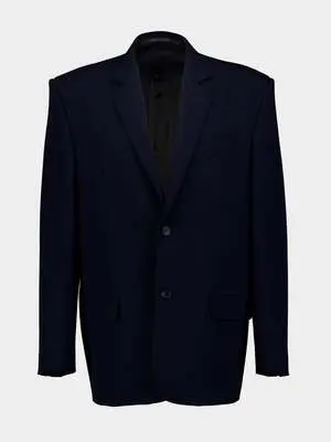 Balenciaga Single-breasted Blazer - Blue