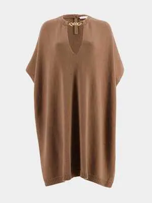 Valentino Garavani Chain-detail Knitted Top - Brown