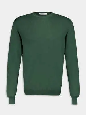 Boglioli Fine Knit Cotton Jumper - Green
