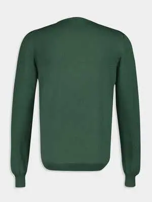 Boglioli Fine Knit Cotton Jumper - Green