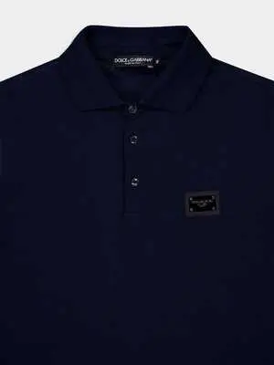 Dolce & Gabbana Cotton Piqué Polo Shirt - Blue