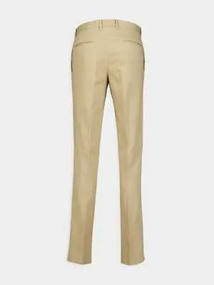 Boglioli Stretch Cotton Trousers - Beige