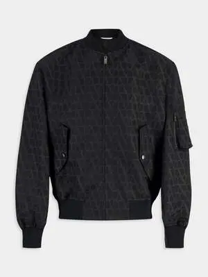 Valentino Garavani Toile Iconographe-print Bomber Jacket - Black
