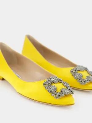Manolo Blahnik Hangisiflat Ballerinas - Yellow