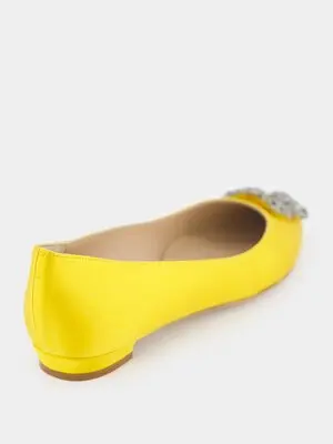 Manolo Blahnik Hangisiflat Ballerinas - Yellow