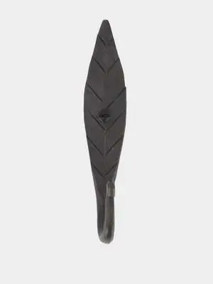 Madam Stoltz Hand-forged Leaf Iron Hook - Black