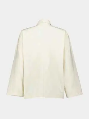 LEMAIRE Boxy Single Breasted Workwear Jacket - White