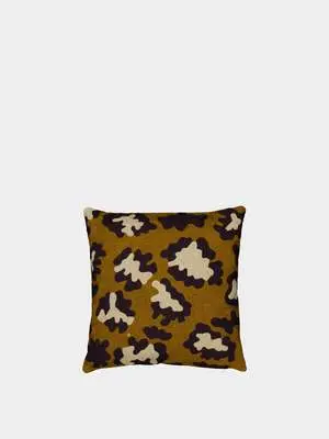 LINDELL &AMP; CO Caramel Leo Embroidered Cushion