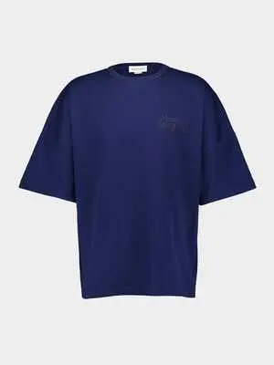 Alexander McQueen Exploded Logo Oversized T-shirt - Blue