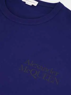 Alexander McQueen Exploded Logo Oversized T-shirt - Blue