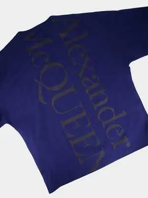 Alexander McQueen Exploded Logo Oversized T-shirt - Blue
