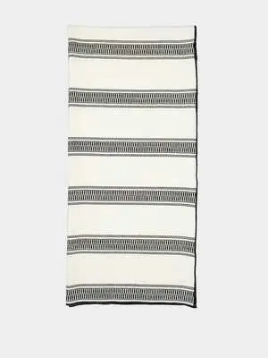 Maison De Vacances Vice Versa Embroidered Canvas Throw - Black