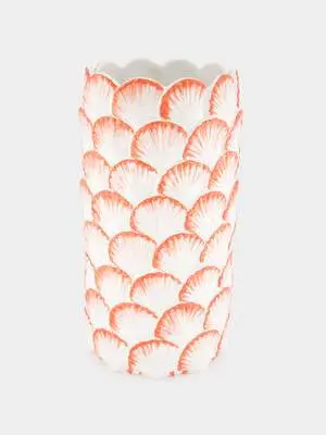 LES-OTTOMANS Saint Jacques Large Ceramic Vase - Orange