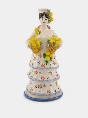 LES-OTTOMANS Sicilian Lady Candleholder - Multicolour