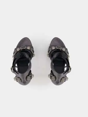 Balenciaga Cagole 110mm Studded Sandals - Grey