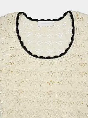 Zimmermann Rhiannon Crochet Mini Dress - Cream