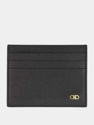 FERRAGAMO Micro Gancini Leather Card Case