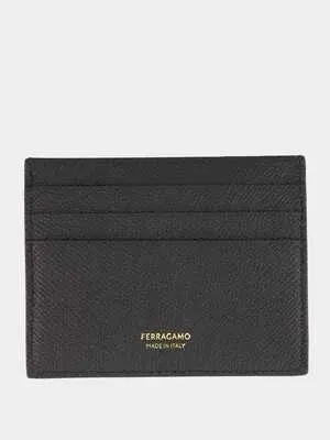 FERRAGAMO Micro Gancini Leather Card Case