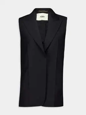Fendi Mohair Tailored Gilet - Black