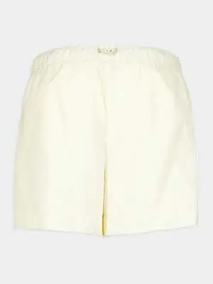 Fendi Nylon Logo Shorts - Cream