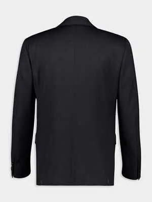 Corneliani Charcoal Wool Suit - Black