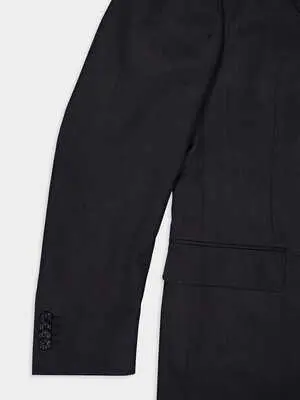 Corneliani Charcoal Wool Suit - Black
