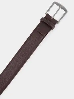 AURELIEN Grained Leather Belt