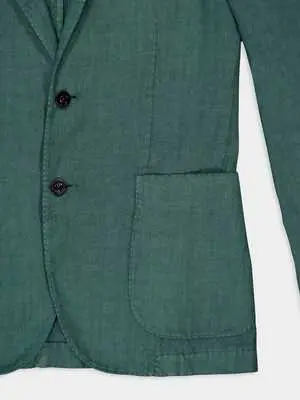 Boglioli Linen Notch-lapel Jacket - Green