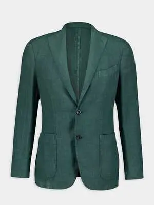 Boglioli Linen Notch-lapel Jacket - Green