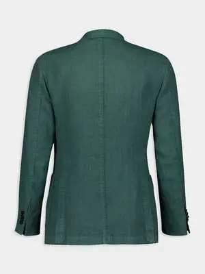 Boglioli Linen Notch-lapel Jacket - Green