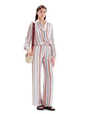 Zeus+dione Abaton Textured Silk Trousers - Multicolour