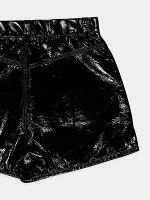 Casablanca Patent Pu Logo Shorts