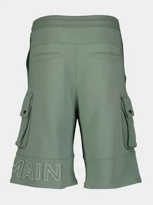 Balmain Embossed Cargo Shorts - Green