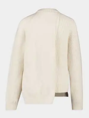 Fendi Wool Cashmere Jumper With Pockets - Beige