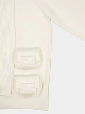 Fendi Wool Cashmere Jumper With Pockets - Beige