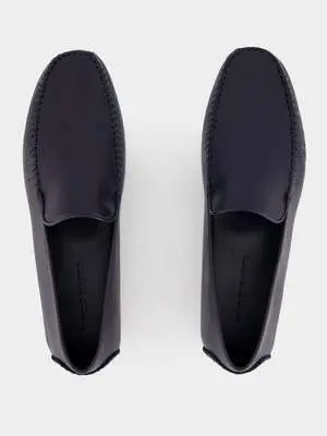 Manolo Blahnik Mayfair Leather Loafers - Blue