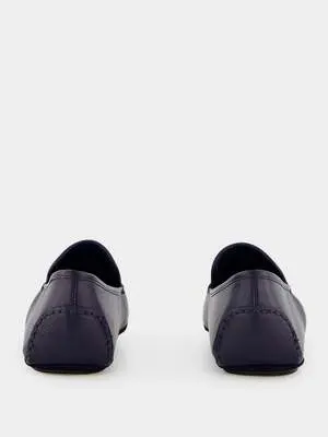 Manolo Blahnik Mayfair Leather Loafers - Blue