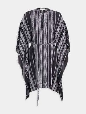 Zeus+dione Anemone Striped Silk Kaftan - Black