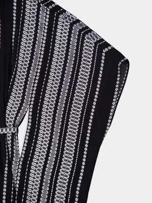 Zeus+dione Anemone Striped Silk Kaftan