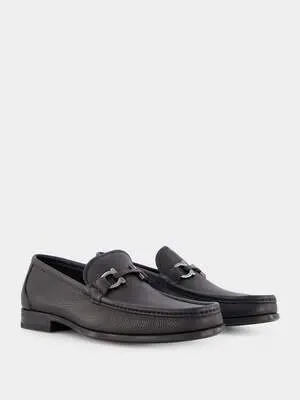 FERRAGAMO Gancini Leather Moccasin
