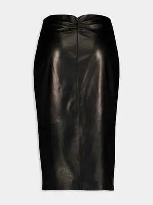 Saint Laurent Lambskin Twist Pencil Skirt