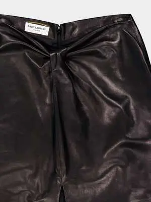 Saint Laurent Lambskin Twist Pencil Skirt