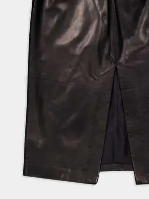 Saint Laurent Lambskin Twist Pencil Skirt