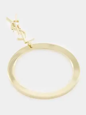 Saint Laurent Cassandre Pendant Hoop Earrings