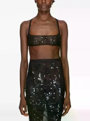 Rick Owens Sequin-embellished Top - Black