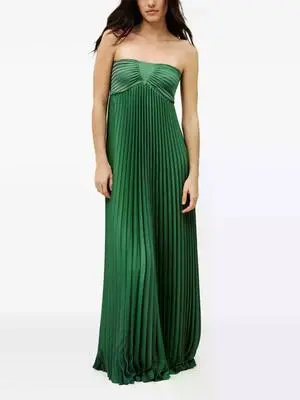 Ba&sh Willow Pleated Strapless Dress - Green
