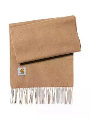 Carhartt Work In Progress Fringed Logo Scarf - Neutrals