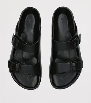 Ami Leather Double Buckle Sandals