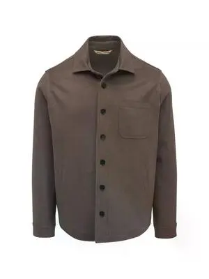 MAURIZIO BALDASSARI Spread-collar Patch-pocket Jacket - Brown