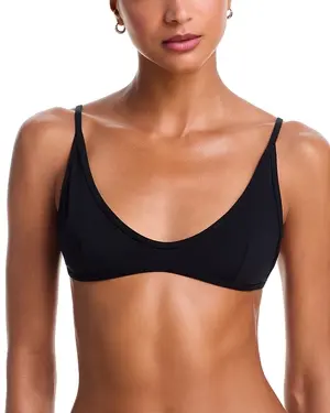 TOTEME Scoop Bikini Top - Black